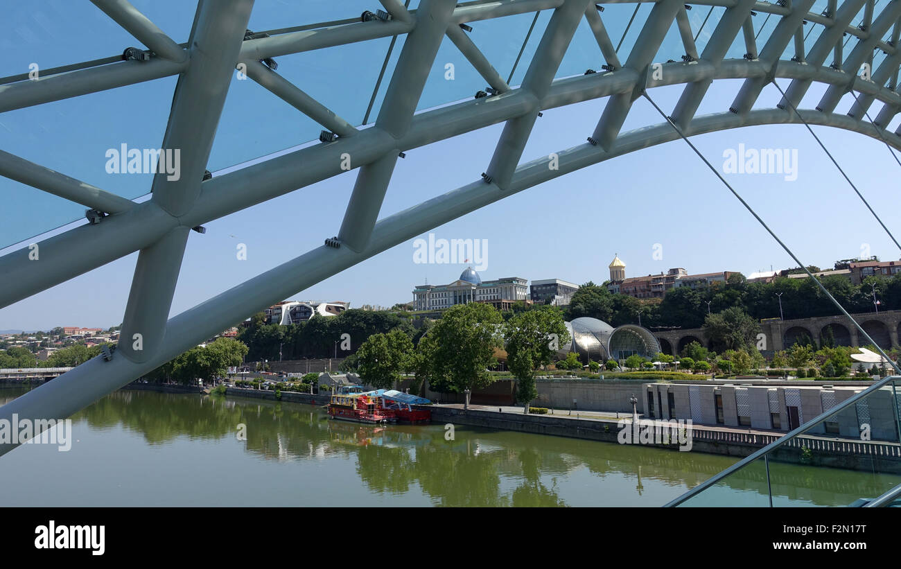 New peace bridge across the mtkvari river hi-res stock photography and ...