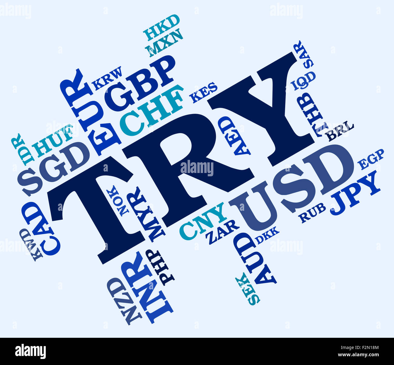 Try Currency Representing Exchange Rate And Words Stock Photo - Alamy