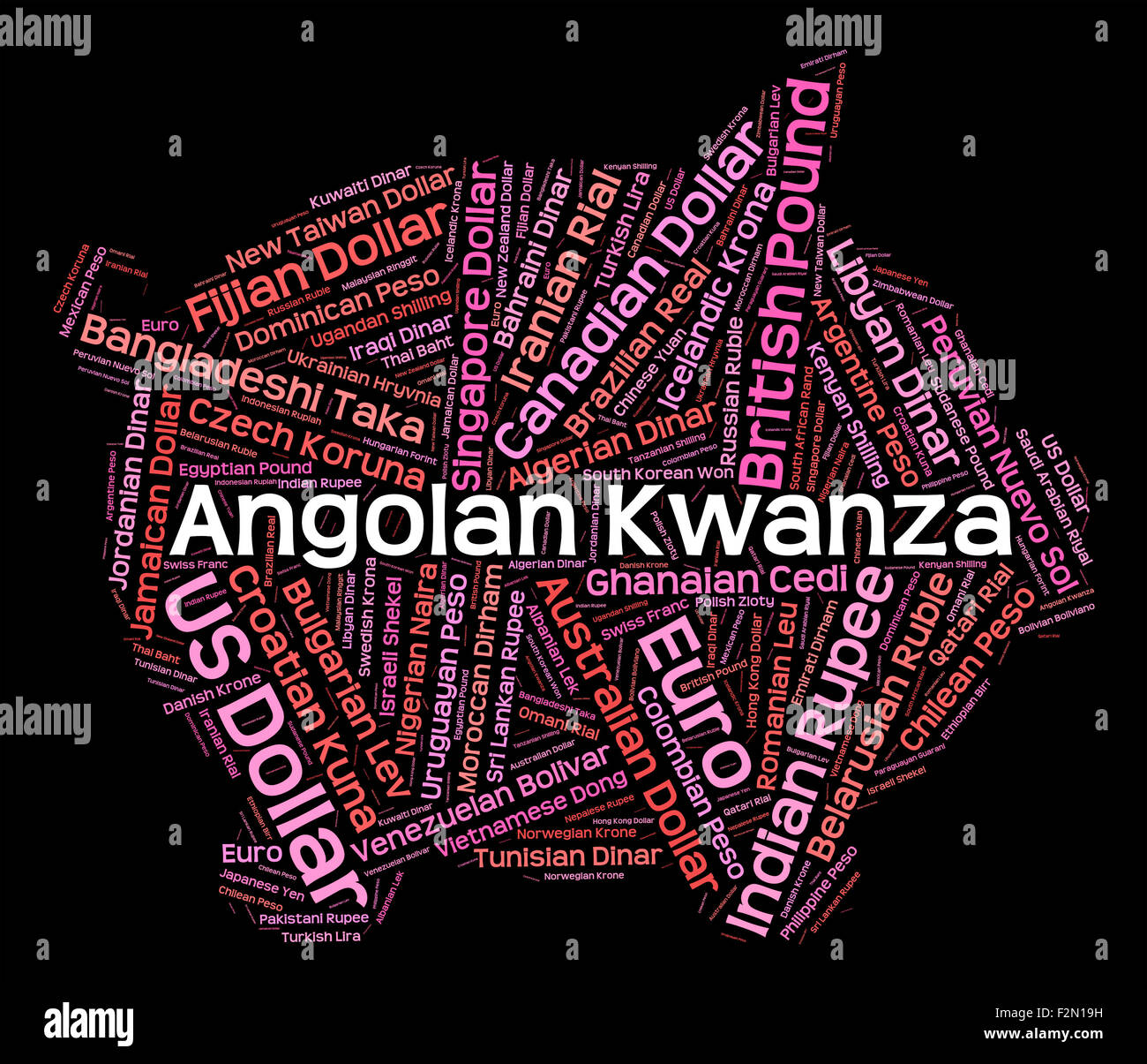 Angolan Kwanza Representing Exchange Rate And Foreign Stock Photo - Alamy