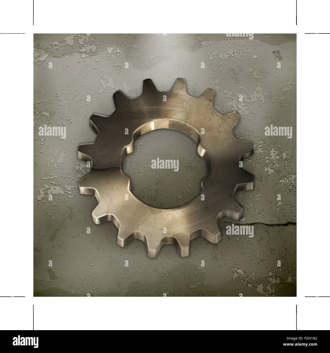 Rusty old metal wheel Stock Vector Images - Alamy