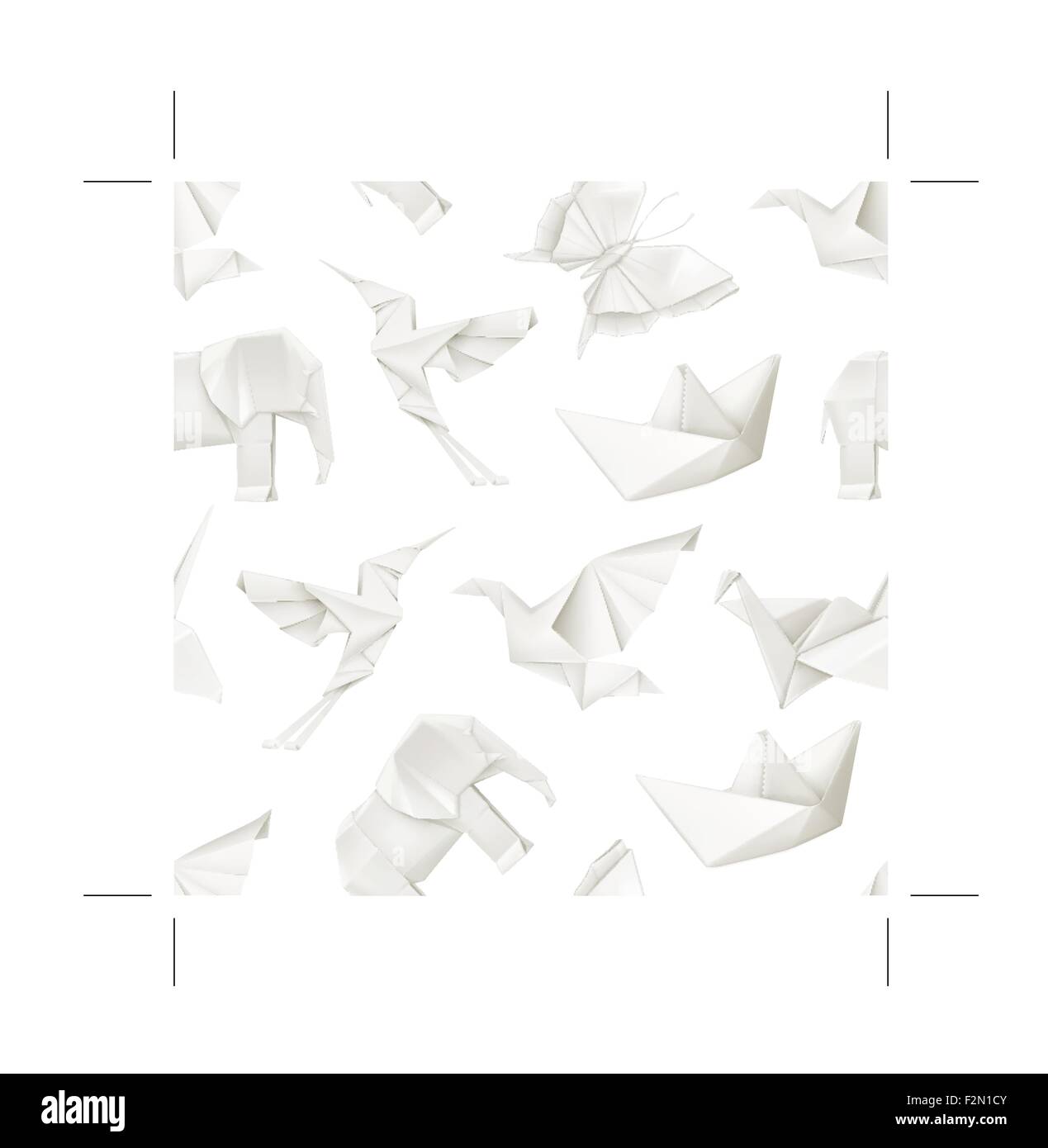 Origami, vector seamless pattern Stock Vector Image & Art - Alamy