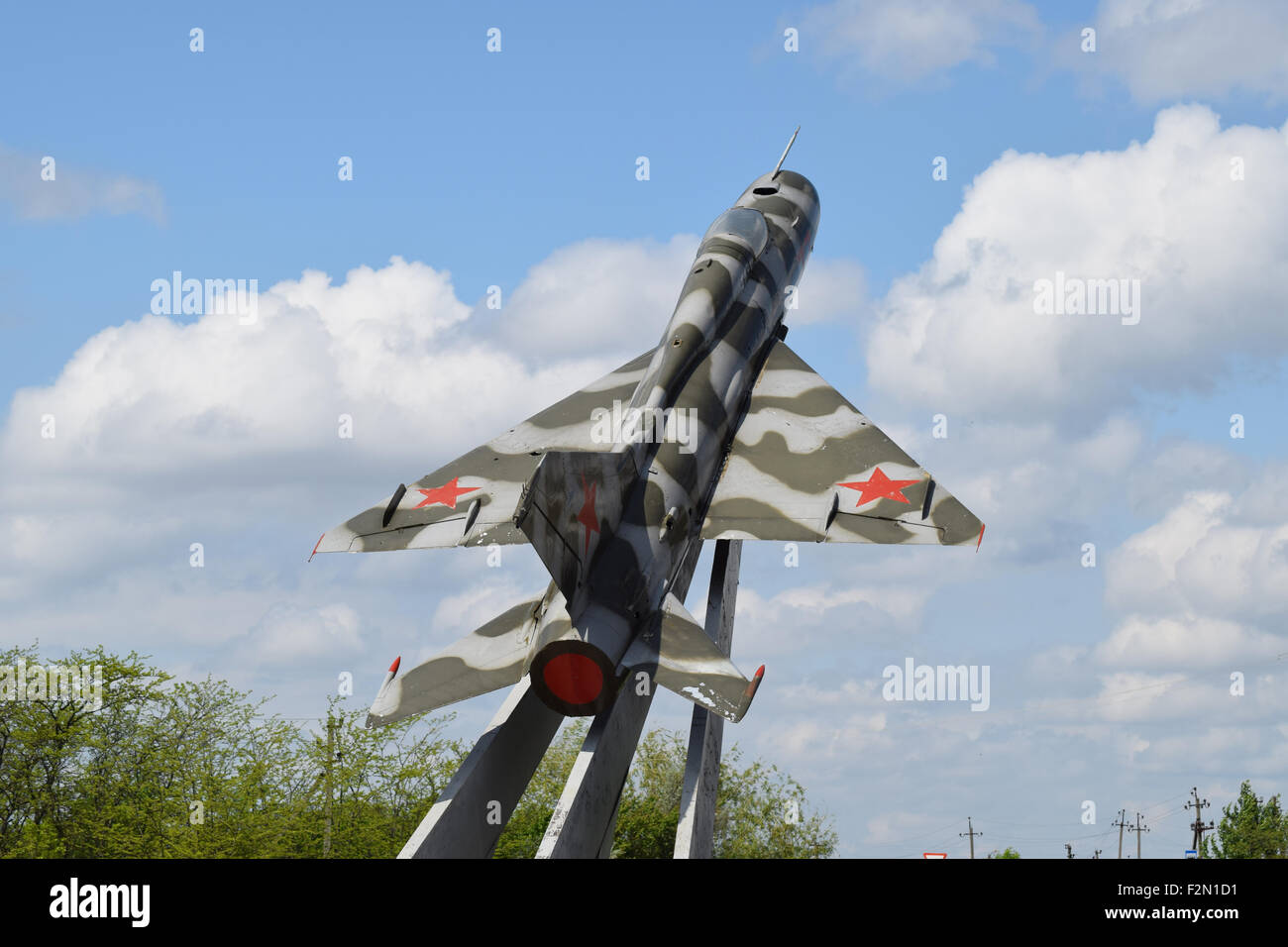 Monument to the fighter aircraft. Monument of military memory and glory ...