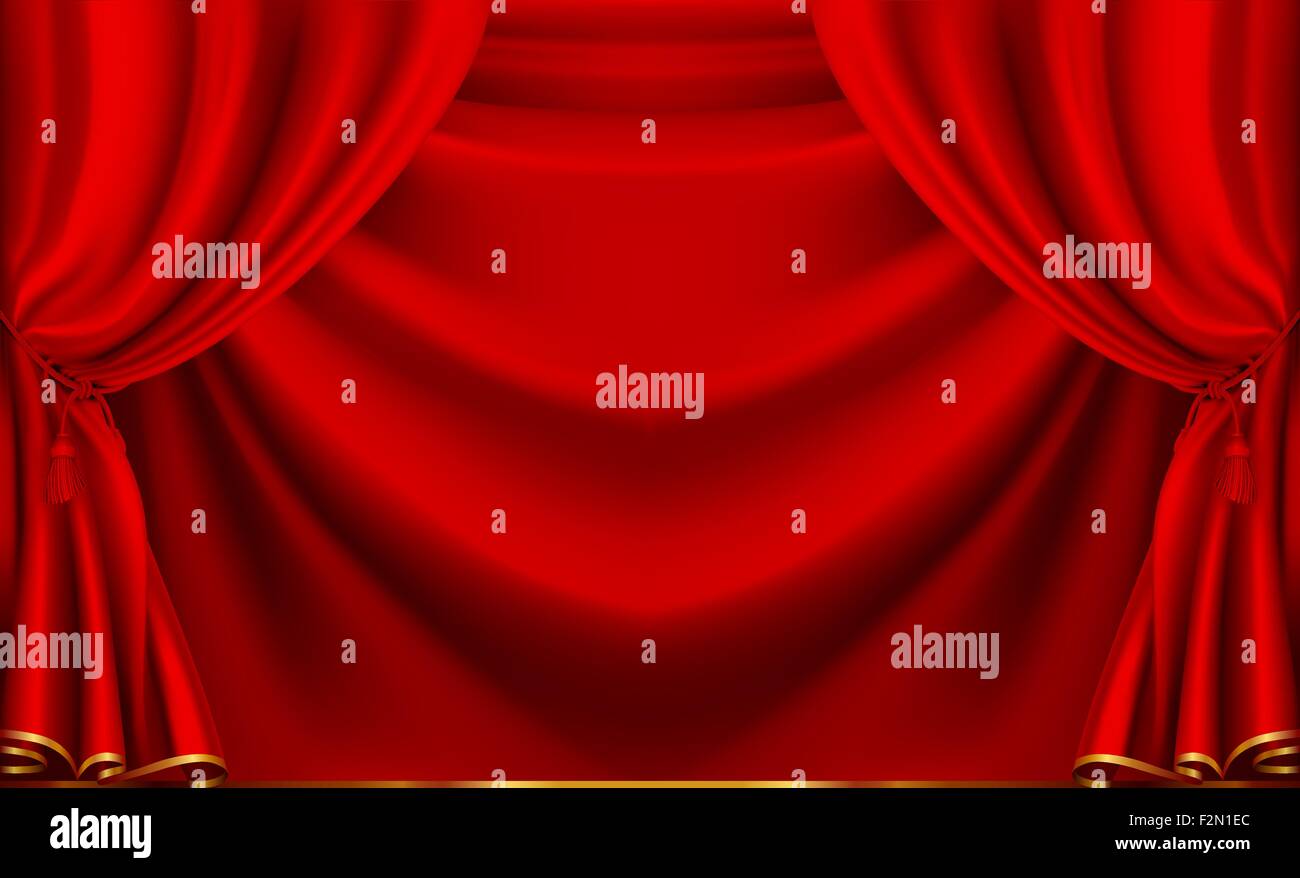 Red theater curtain, vector Stock Vector Image & Art - Alamy