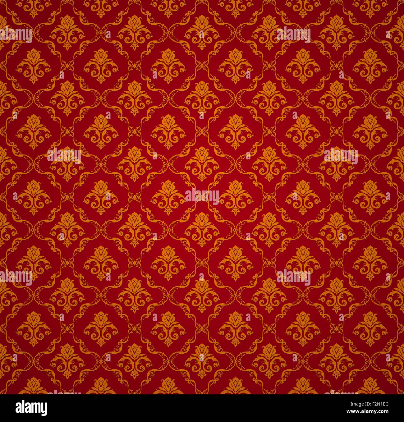 Red Seamless wallpaper pattern, vector Stock Vector Image & Art - Alamy
