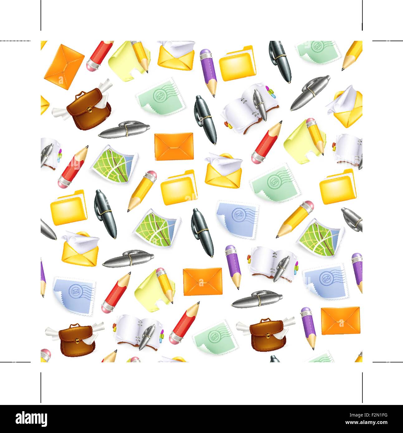 Small Objects Seamless Pattern 10eps Stock Vector Image And Art Alamy