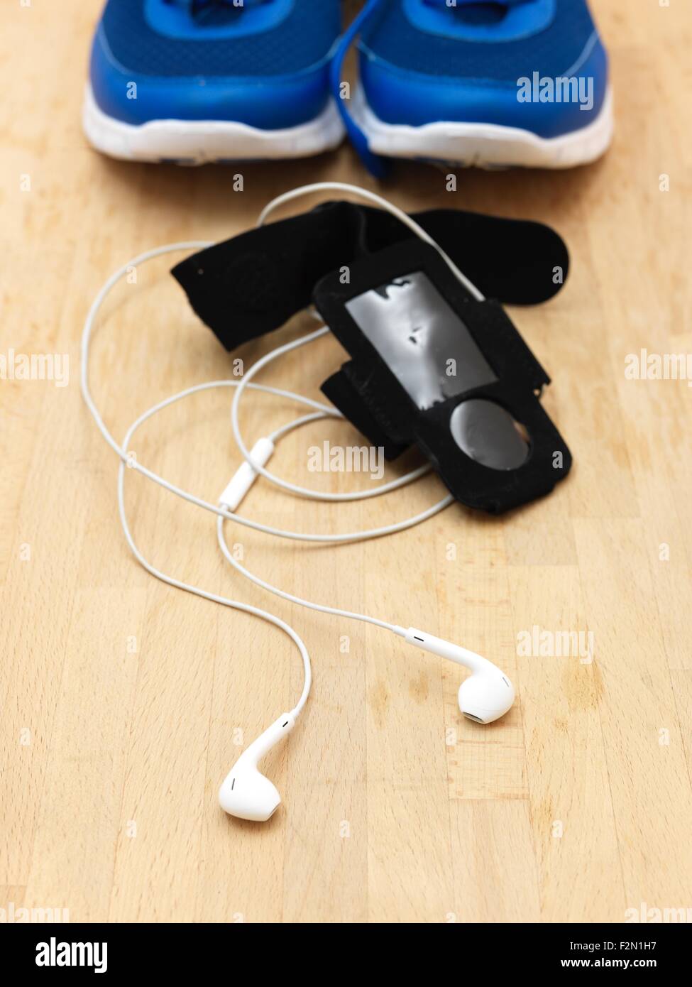 A close up shot of a conceptual gym workout items Stock Photo - Alamy