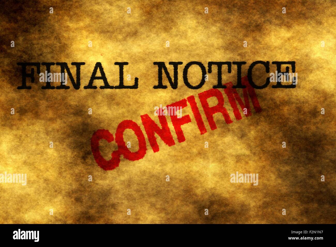 Final notice stamp hi-res stock photography and images - Alamy