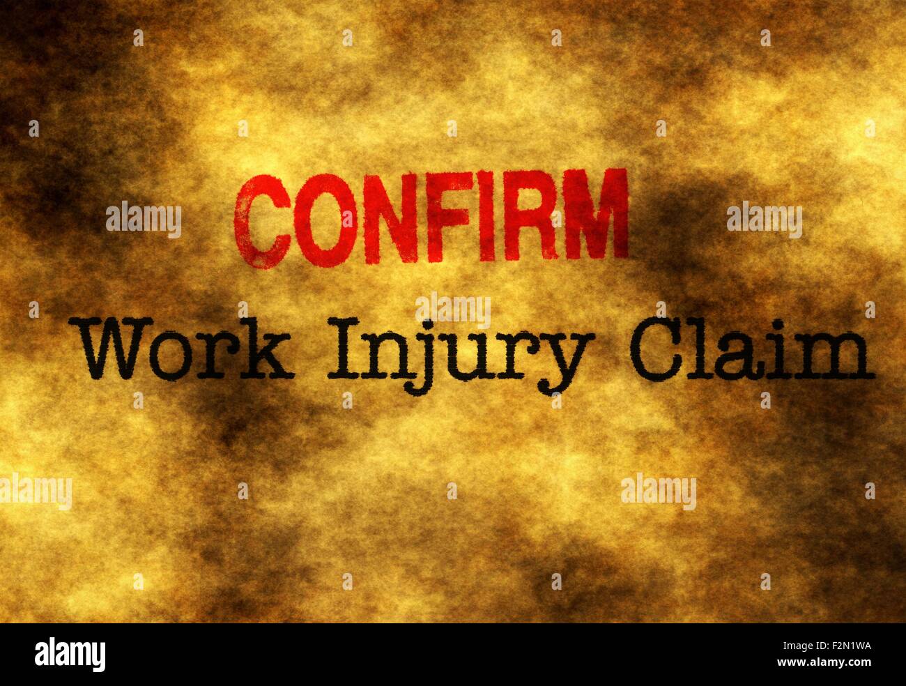 Work injury claim Stock Photo - Alamy