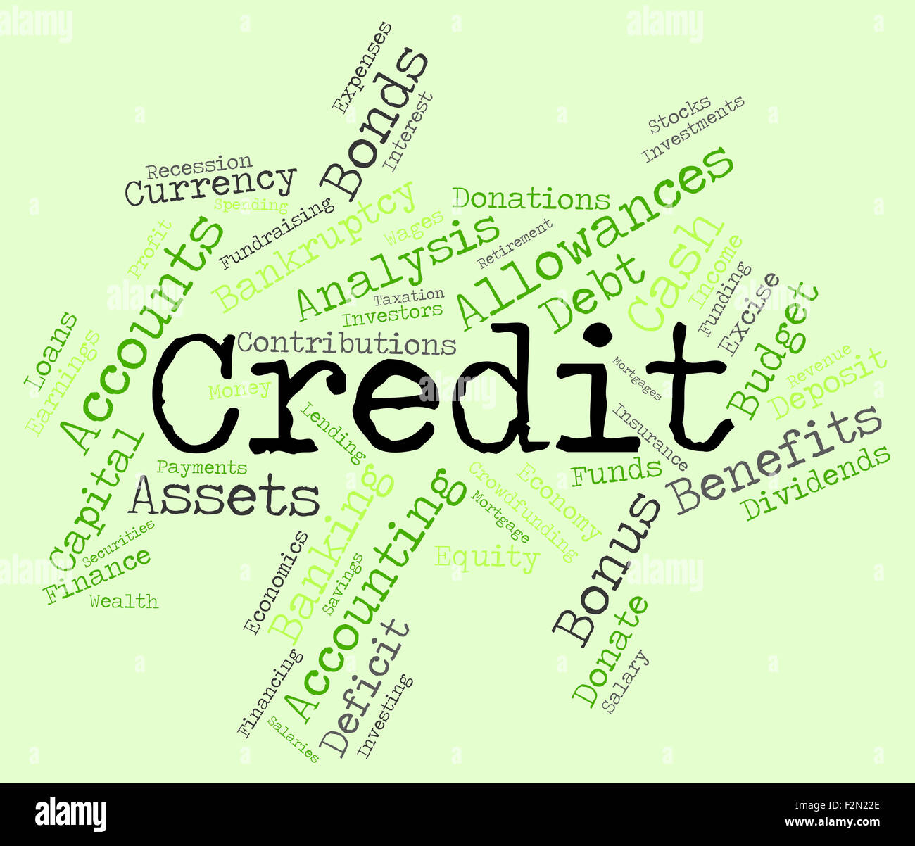 Credit Word Representing Debit Card And Bankcard Stock Photo - Alamy