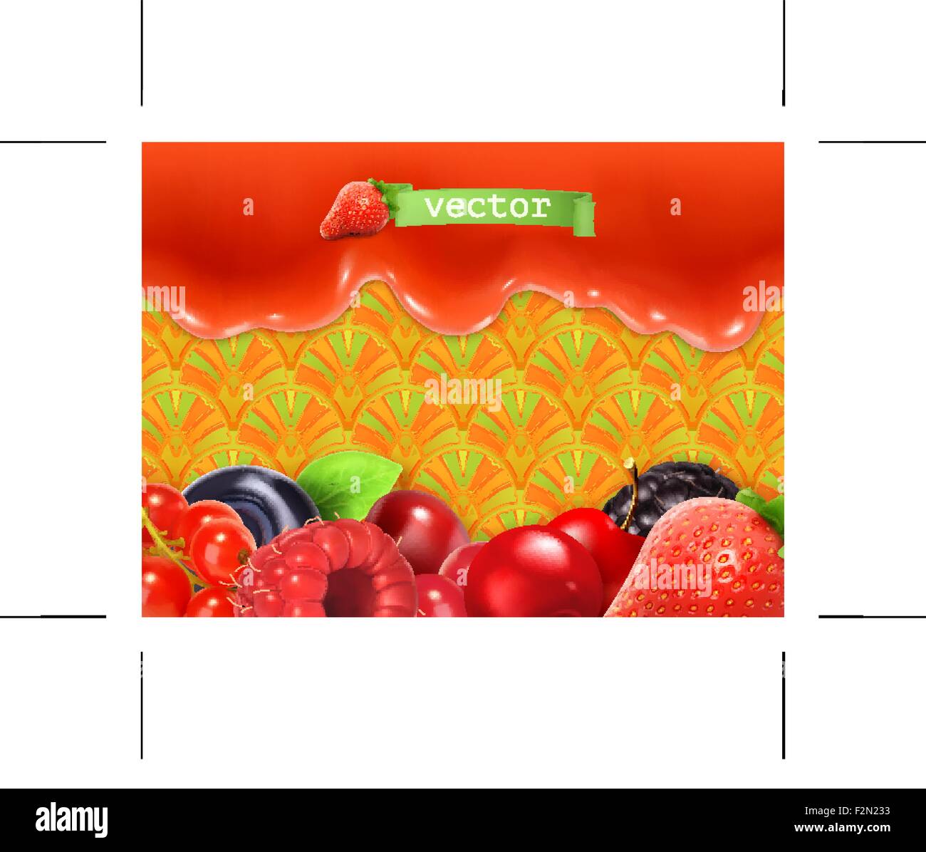 Sweet berry background, vector illustration Stock Vector Image & Art ...