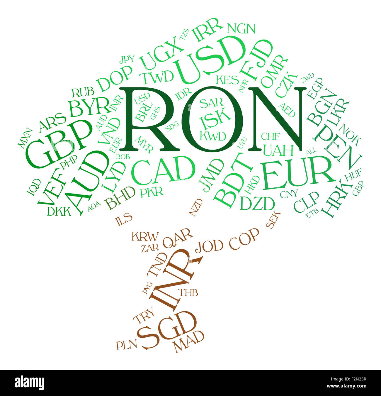 Ron Currency Indicating Romanian Leus And Banknote Stock Photo - Alamy