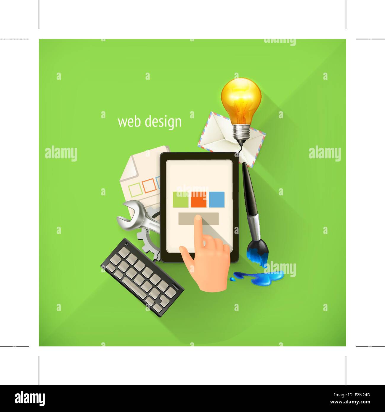 Web-design concept, infographic technology, vector illustration on ...