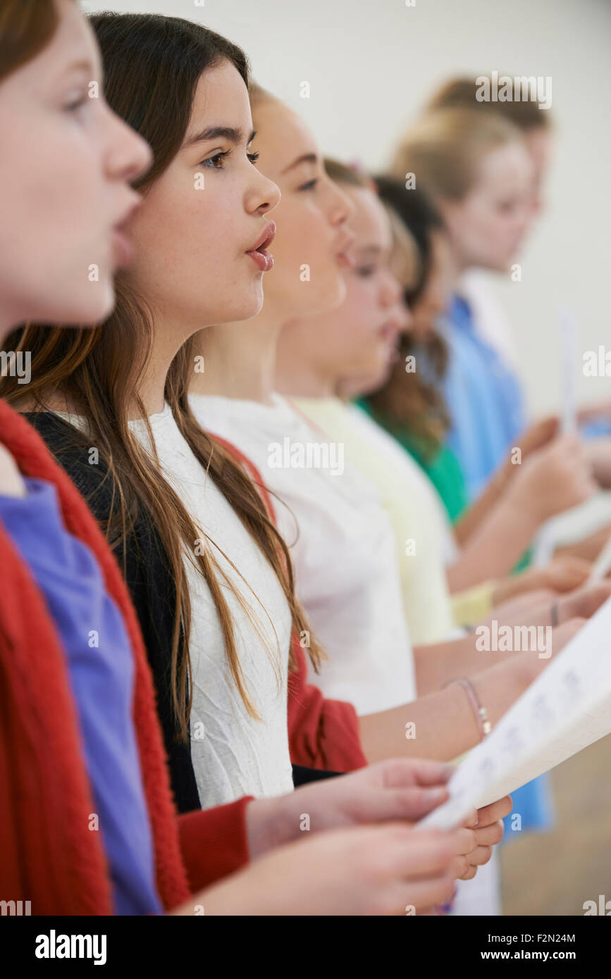Group Of School Children Singing In Choir Together Stock Photo - Alamy
