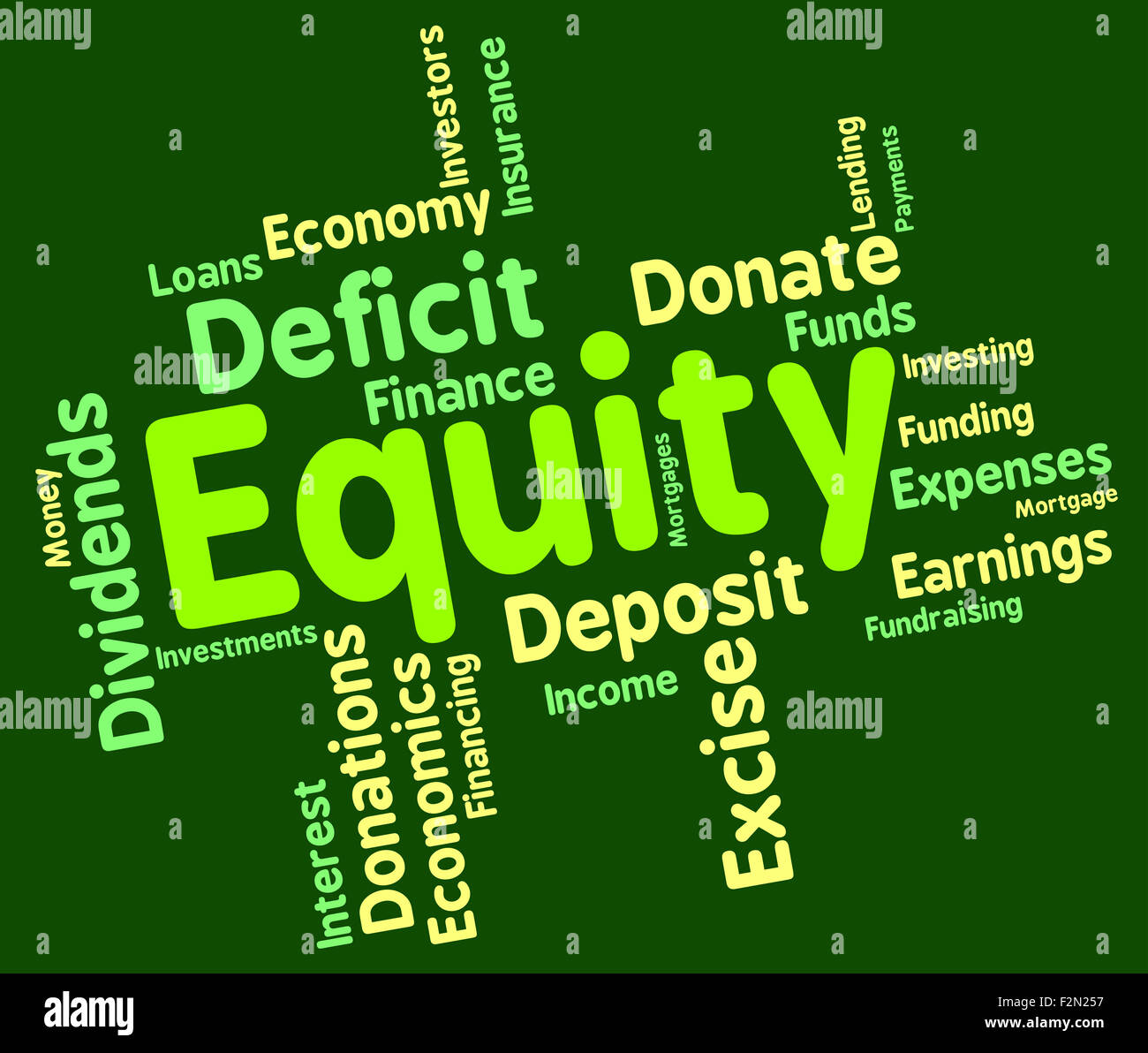 Equity Word Indicating Resources Assets And Wealth Stock Photo - Alamy