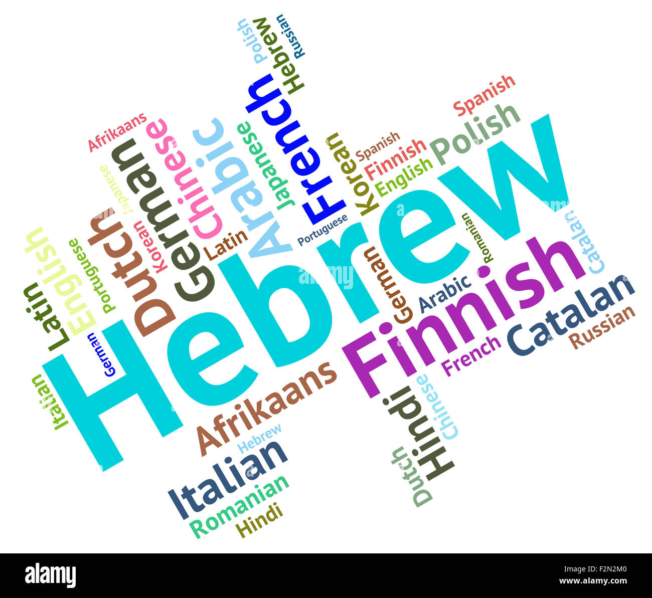 Hebrew Language Showing Vocabulary Israel And Lingo Stock Photo - Alamy