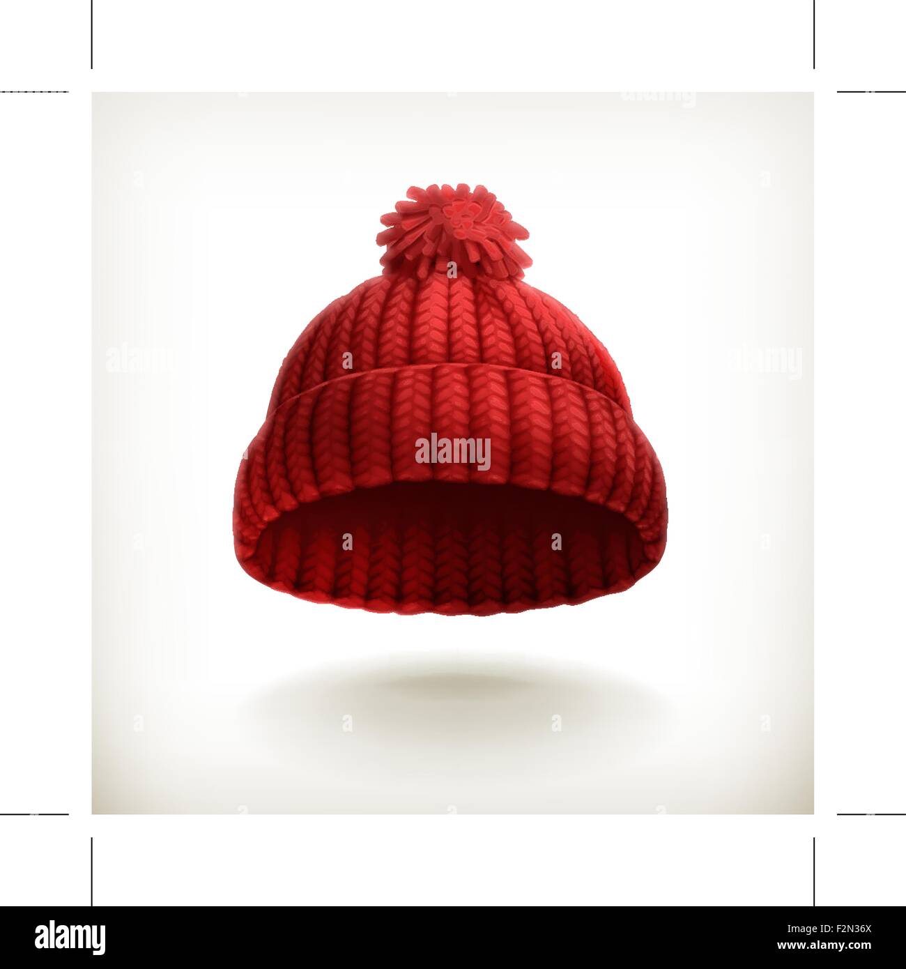 Red woolen cap Stock Vector Images - Alamy