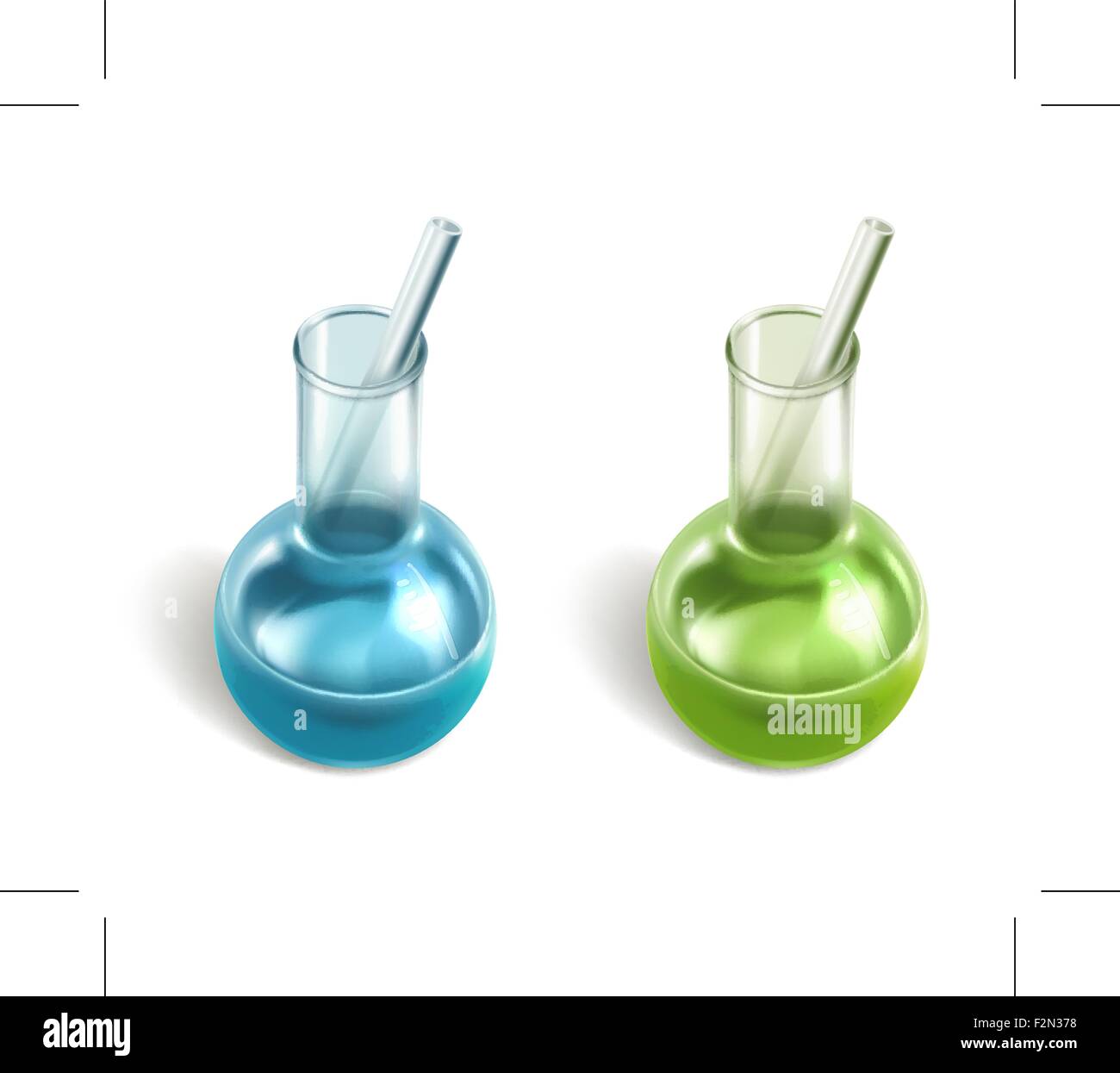 Chemical laboratory glassware flasks Cut Out Stock Images & Pictures ...