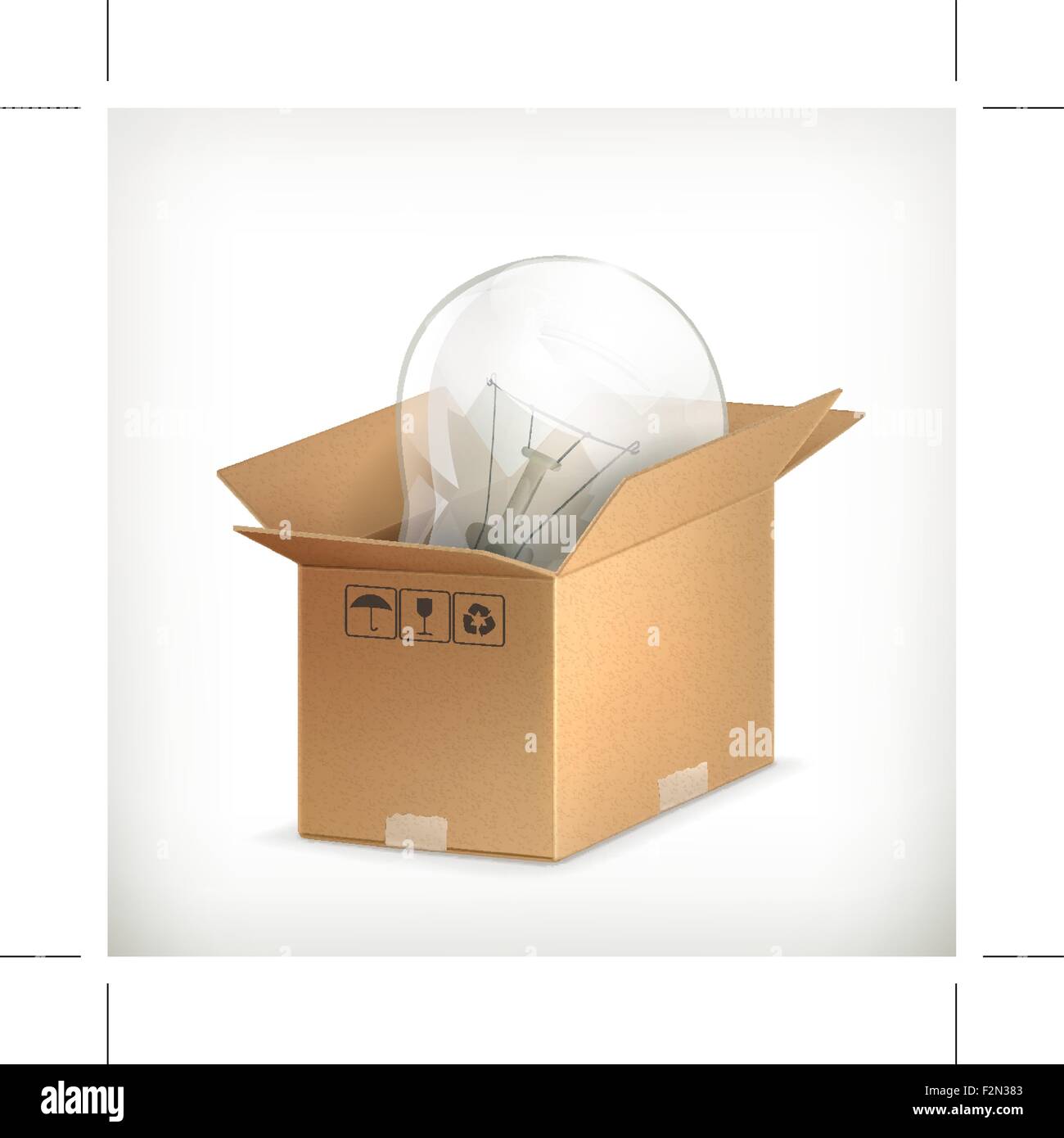 Light bulb in box, vector Stock Vector Image & Art - Alamy