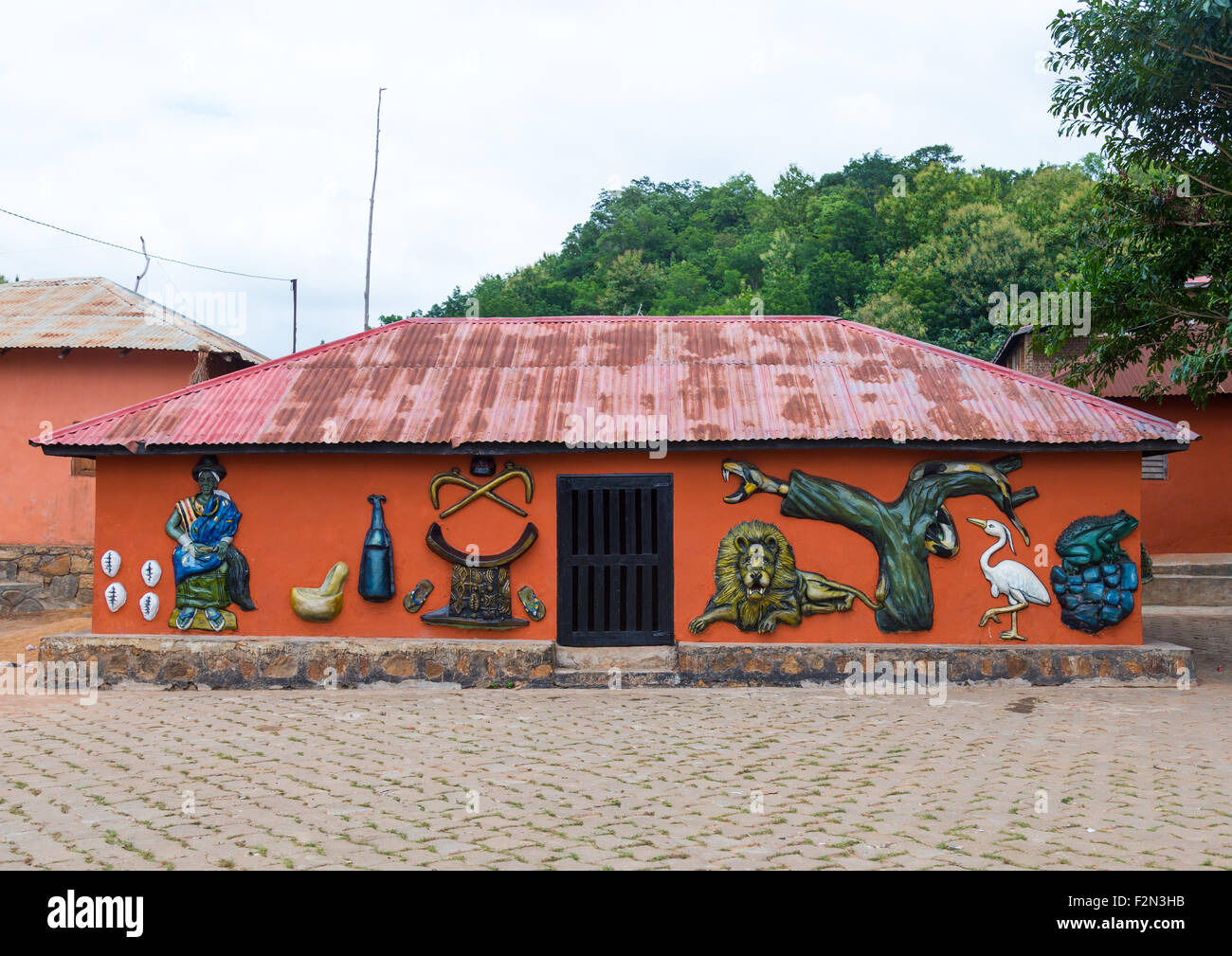 Benin, West Africa, Savalou, royal palace sponsored by muammar gaddafi ...