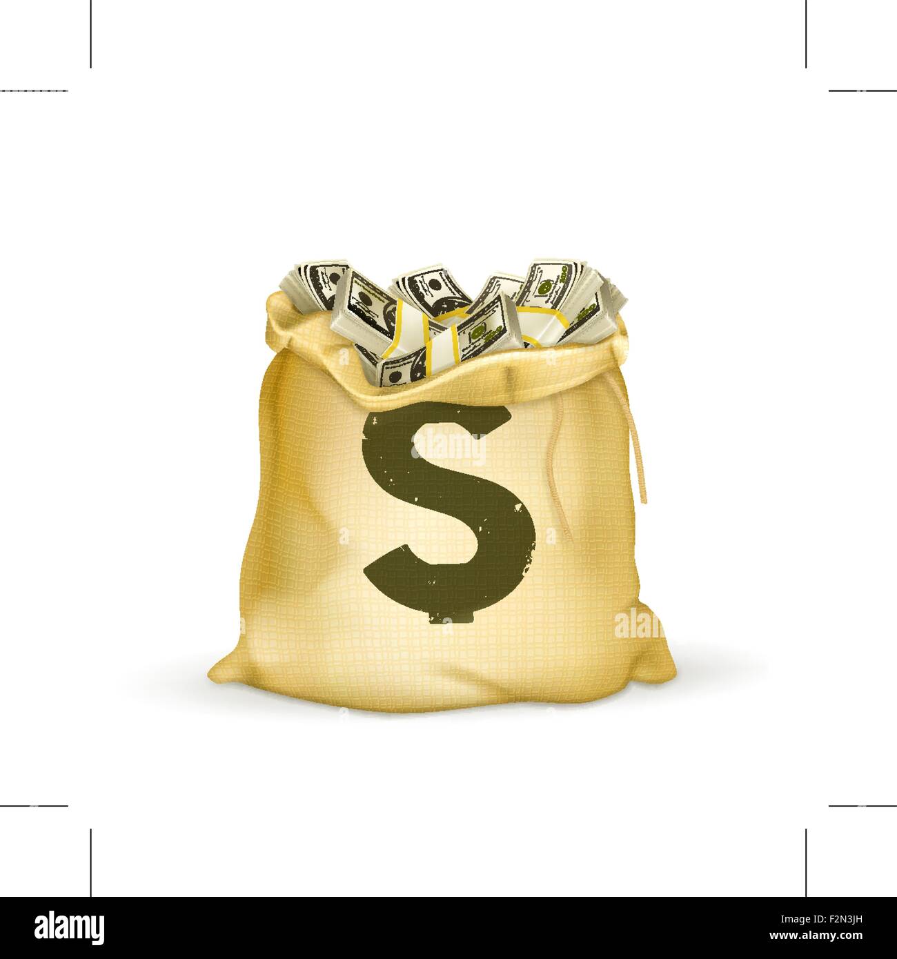 Open moneybag Stock Vector Images - Alamy