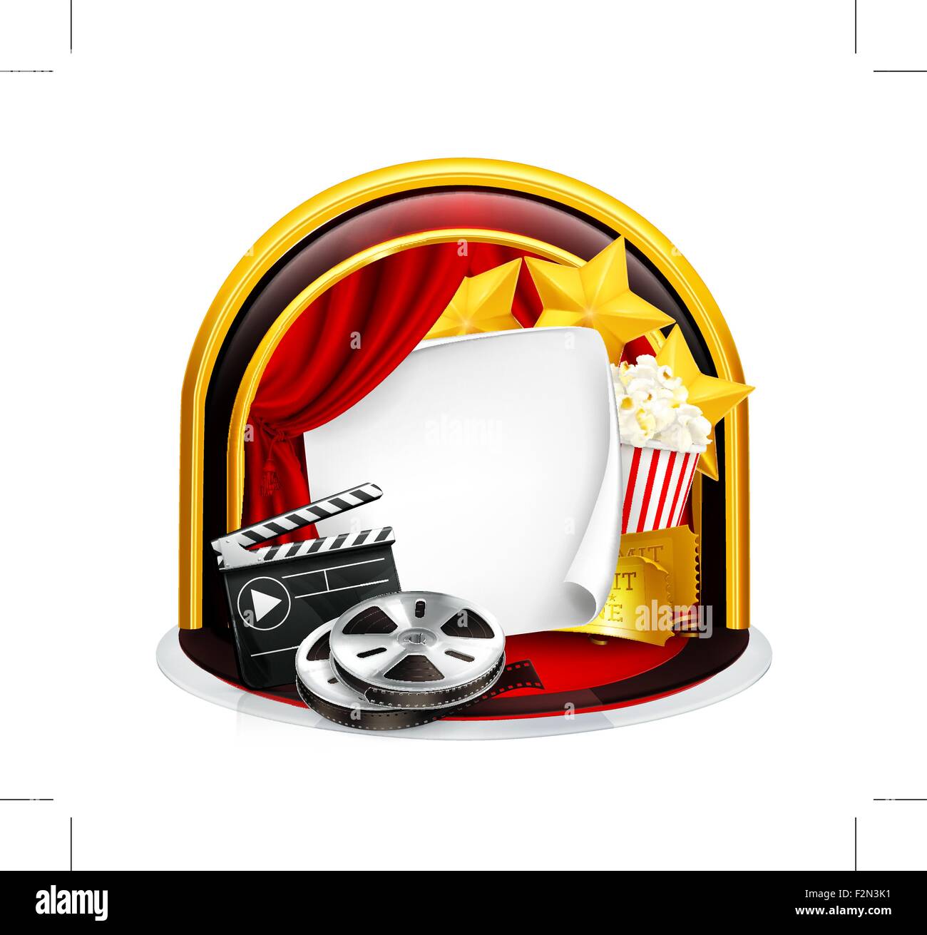 Gold picture frame message Stock Vector Images - Alamy