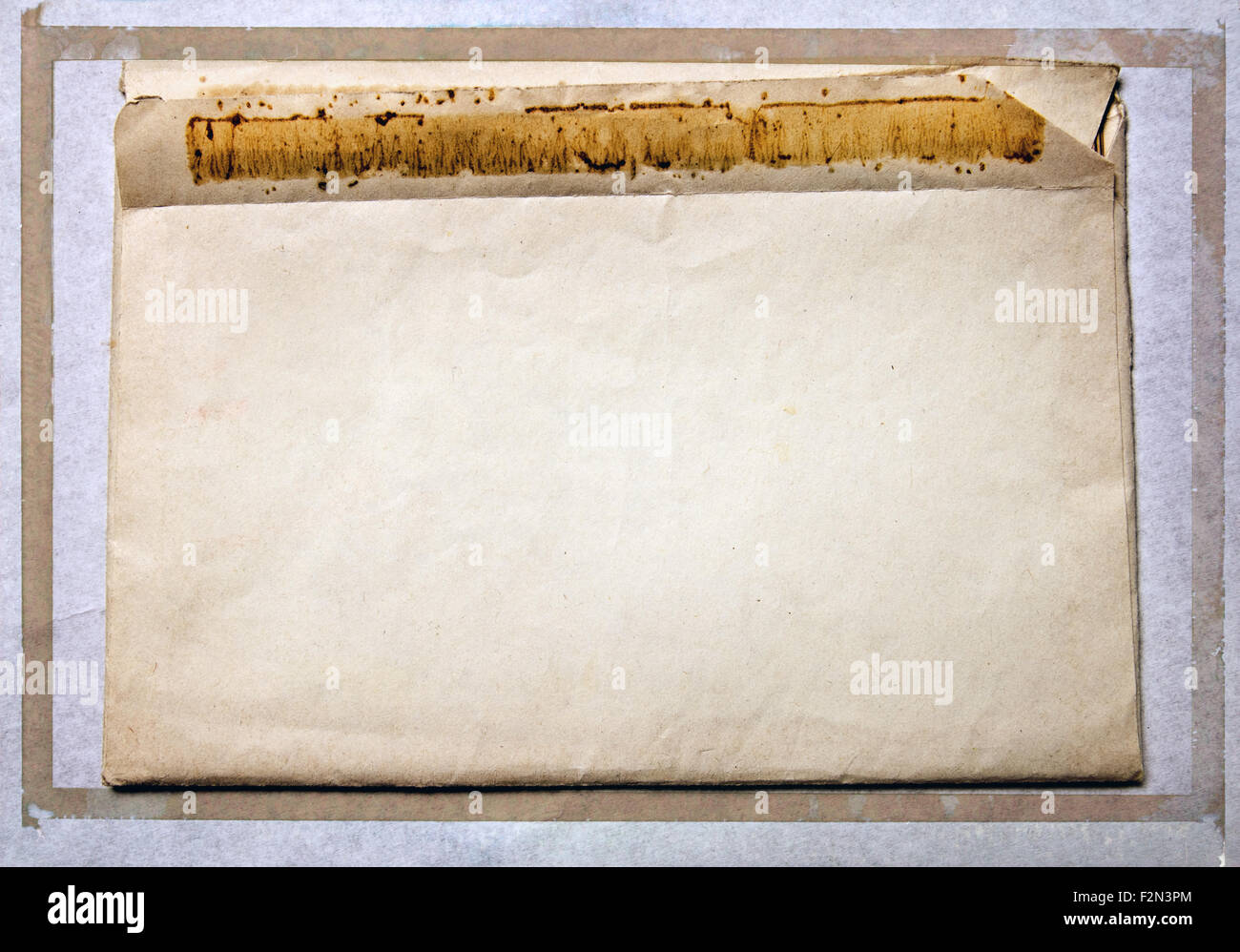 Old vintage mail envelope with retro border Stock Photo - Alamy