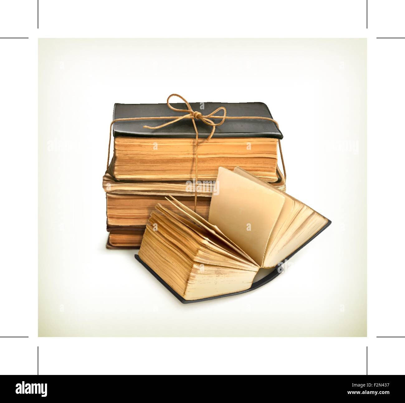 Stack of old books, vector Stock Vector Image & Art - Alamy