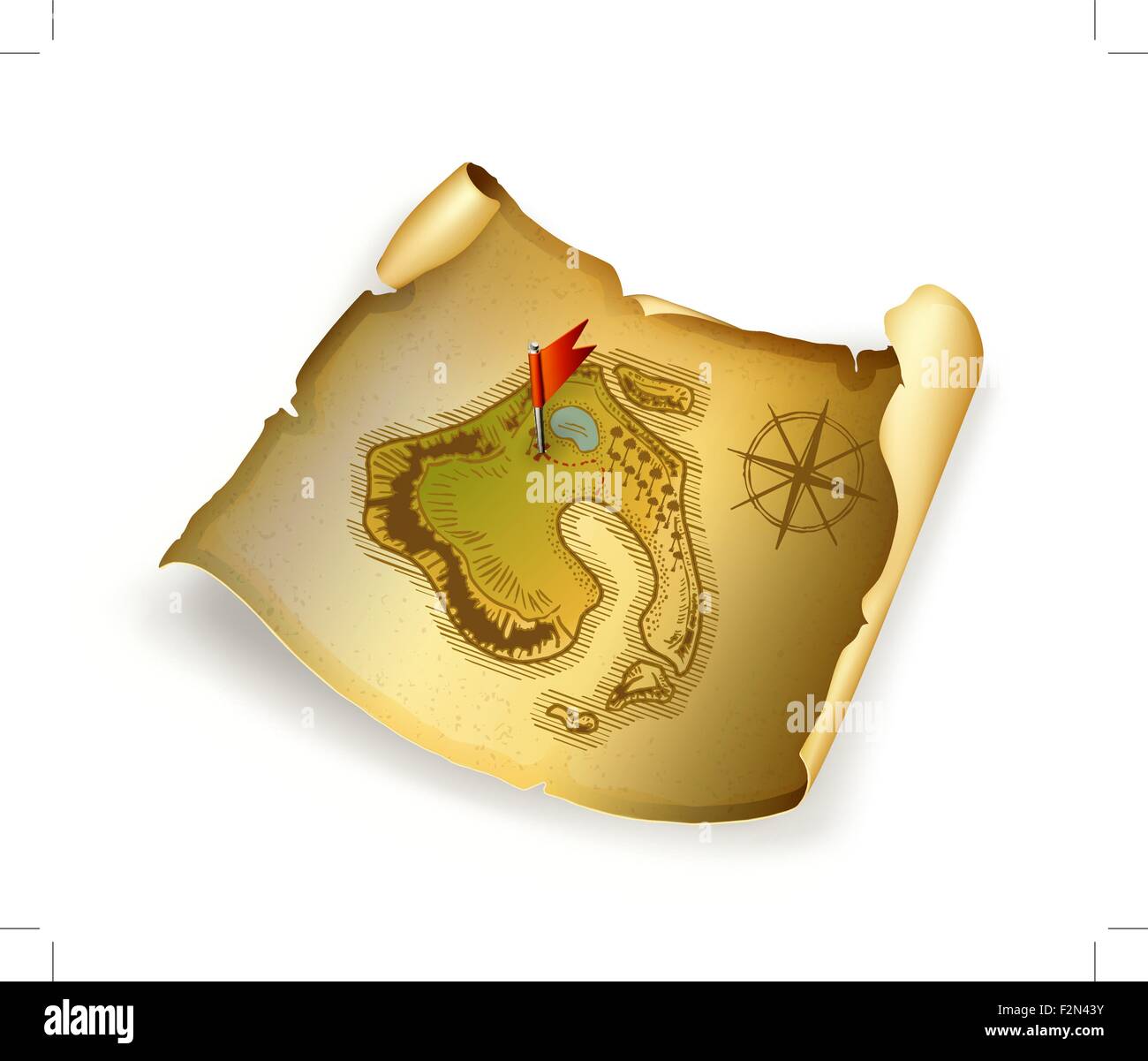 Old treasure map hi-res stock photography and images - Alamy