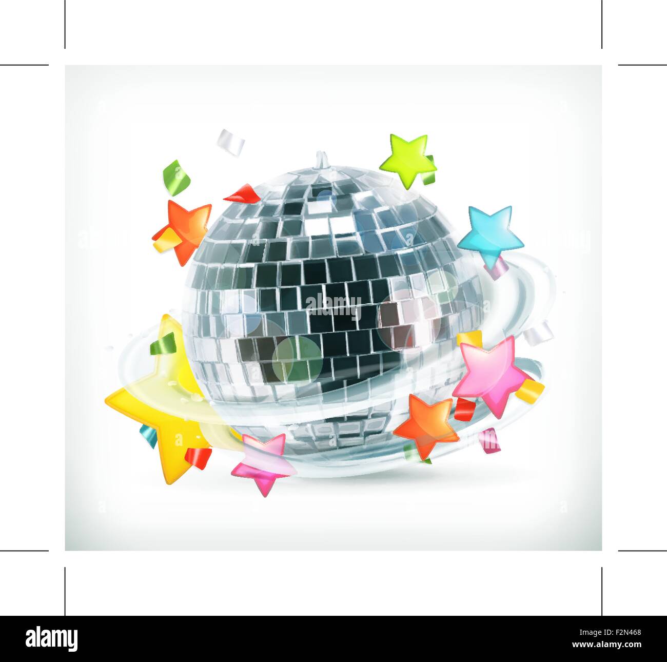 Party, stars and disco ball, vector icons Stock Vector Image & Art - Alamy