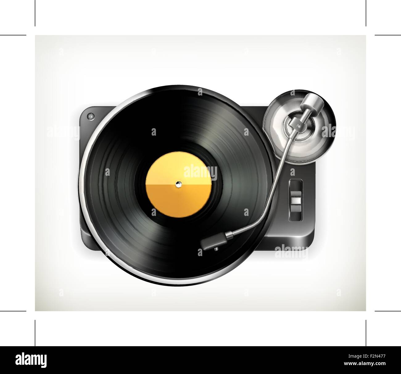 Play media phonograph illustration Cut Out Stock Images & Pictures - Alamy