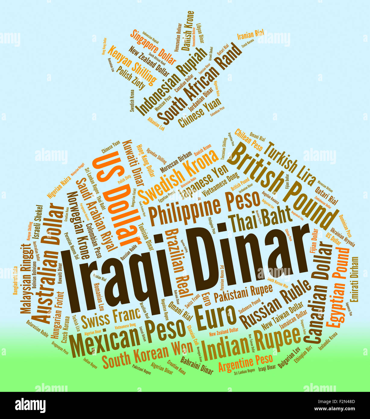 Iraqi Dinar Indicating Exchange Rate And Coin Stock Photo - Alamy