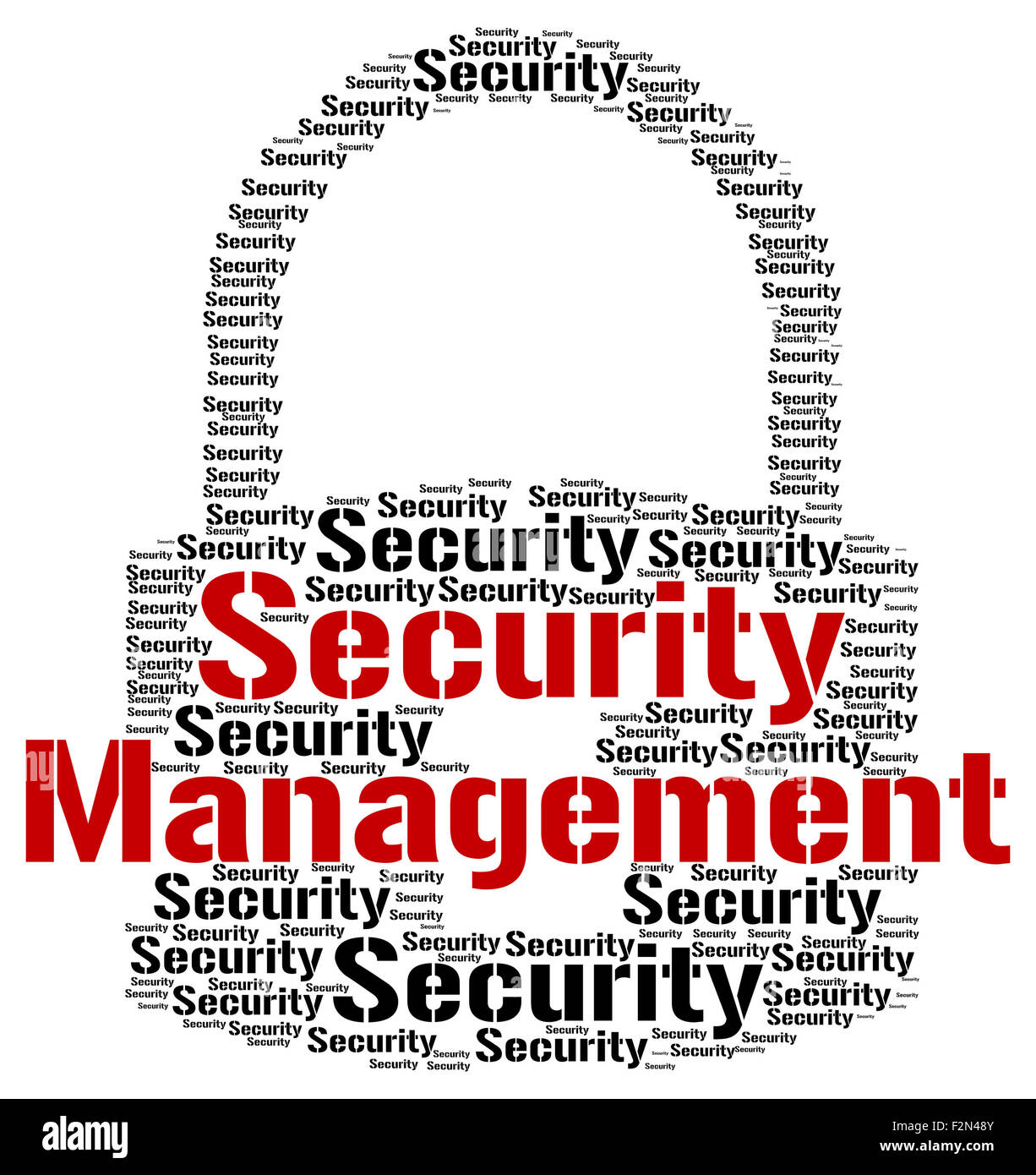 Security Management Representing Protected Protect And Words Stock ...