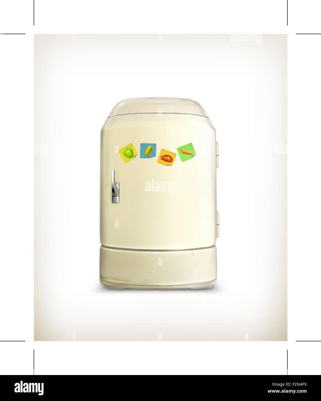 Old fashioned ice box refrigerator Stock Vector Images - Alamy