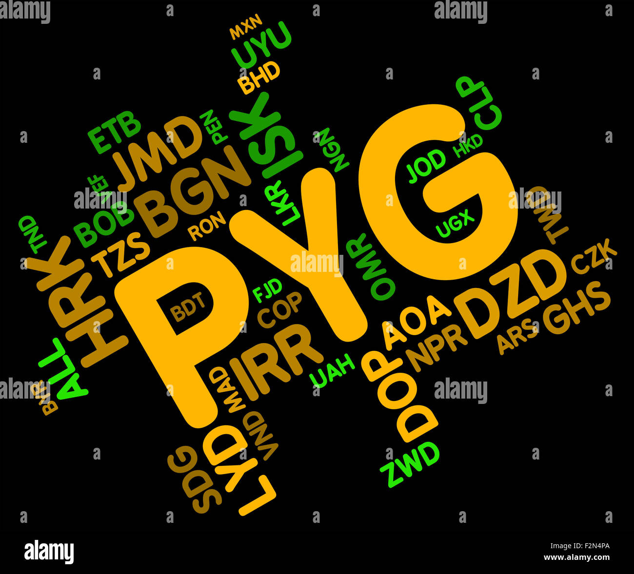 Pyg Currency Showing Paraguay Guaranis And Paraguayan Stock Photo - Alamy