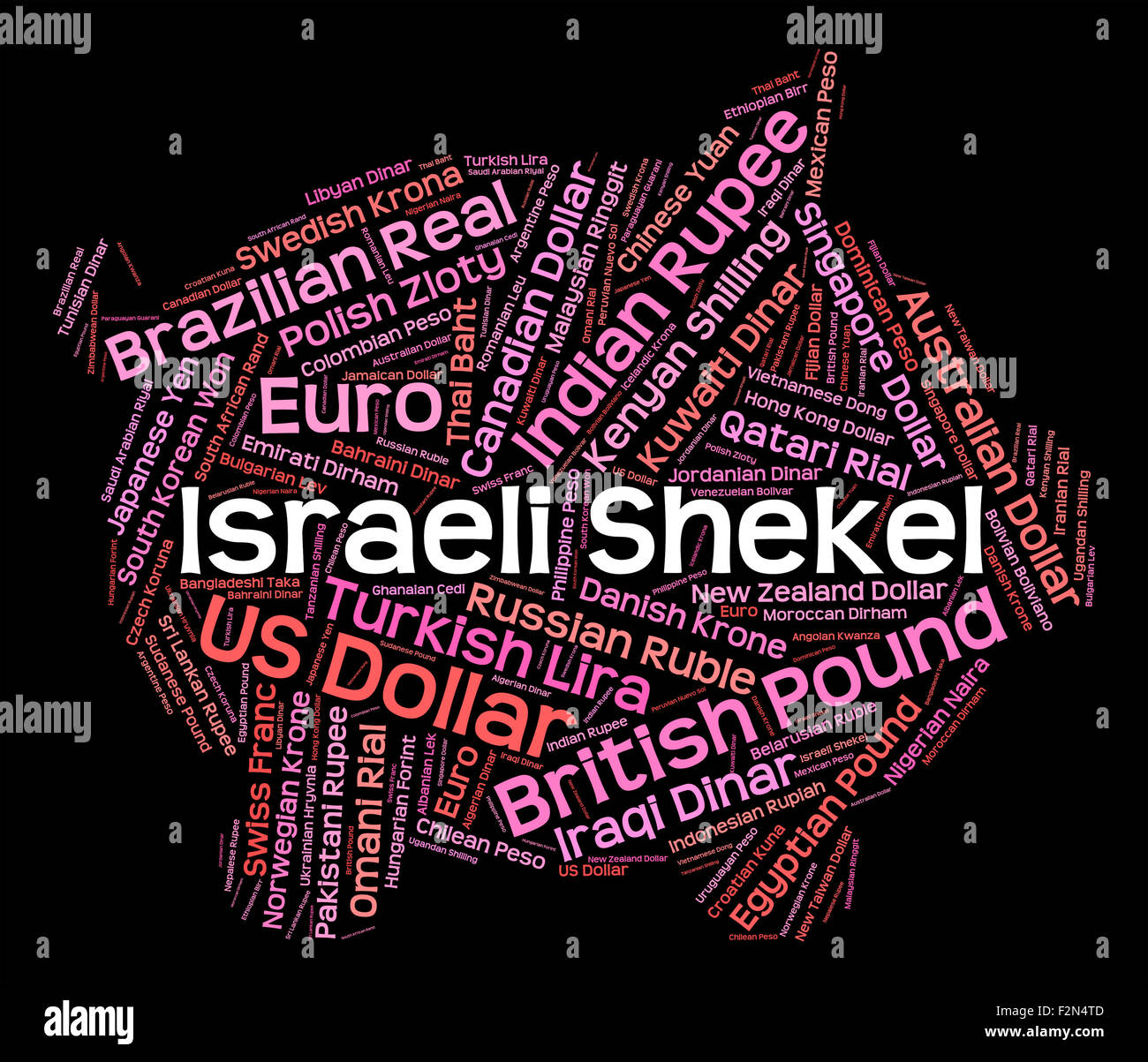 Israeli Shekel Indicating Currency Exchange And Wordcloud Stock Photo ...