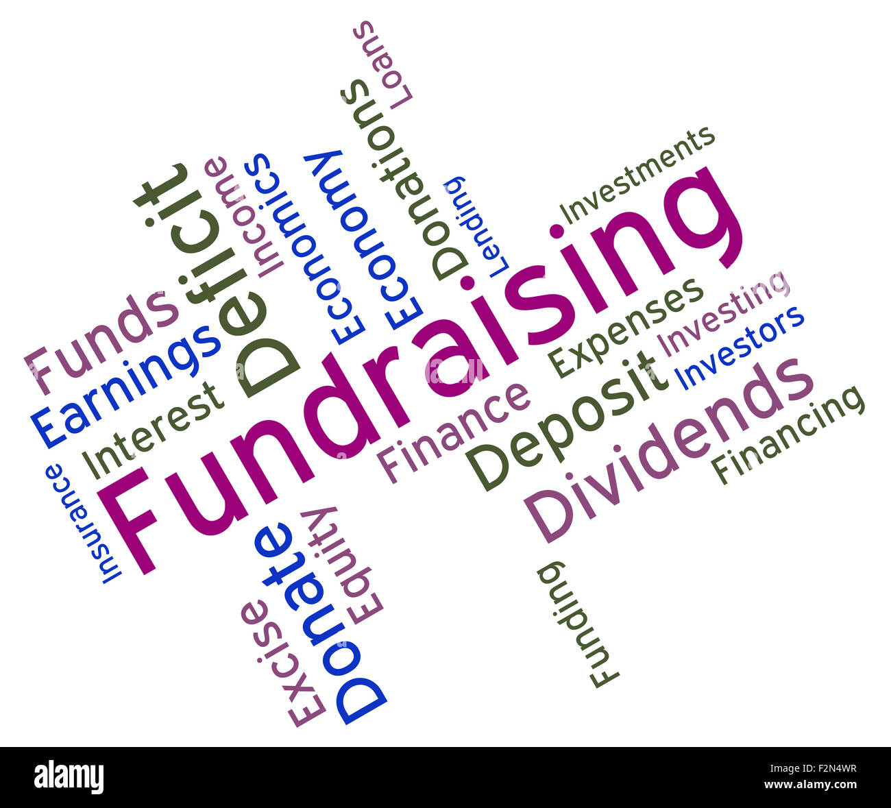 Fundraising Word Indicating Venture Volunteer And Donation Stock Photo ...