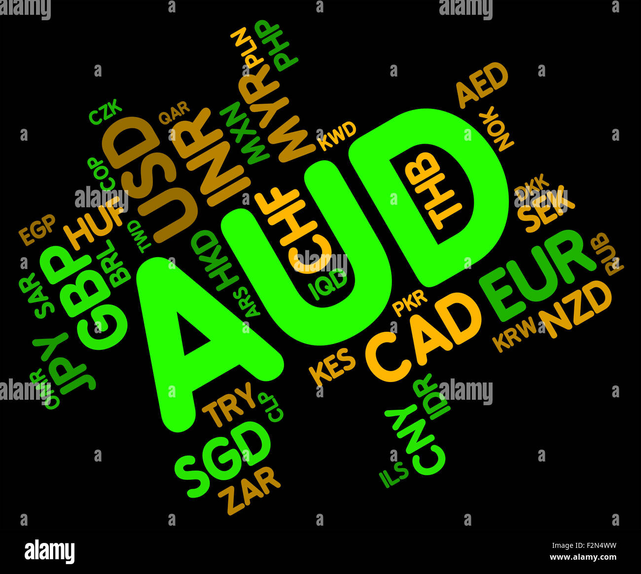 Aud Currency Indicating Foreign Exchange And Forex Stock Photo - Alamy