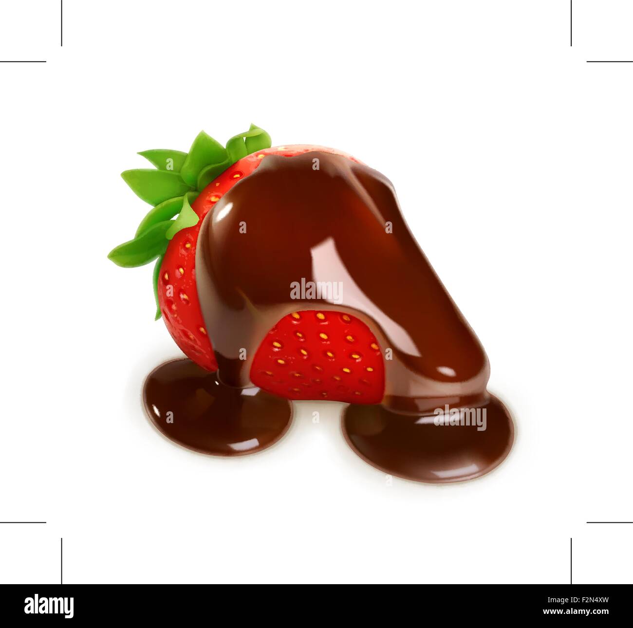 Red juicy strawberries in Stock Vector Images - Alamy