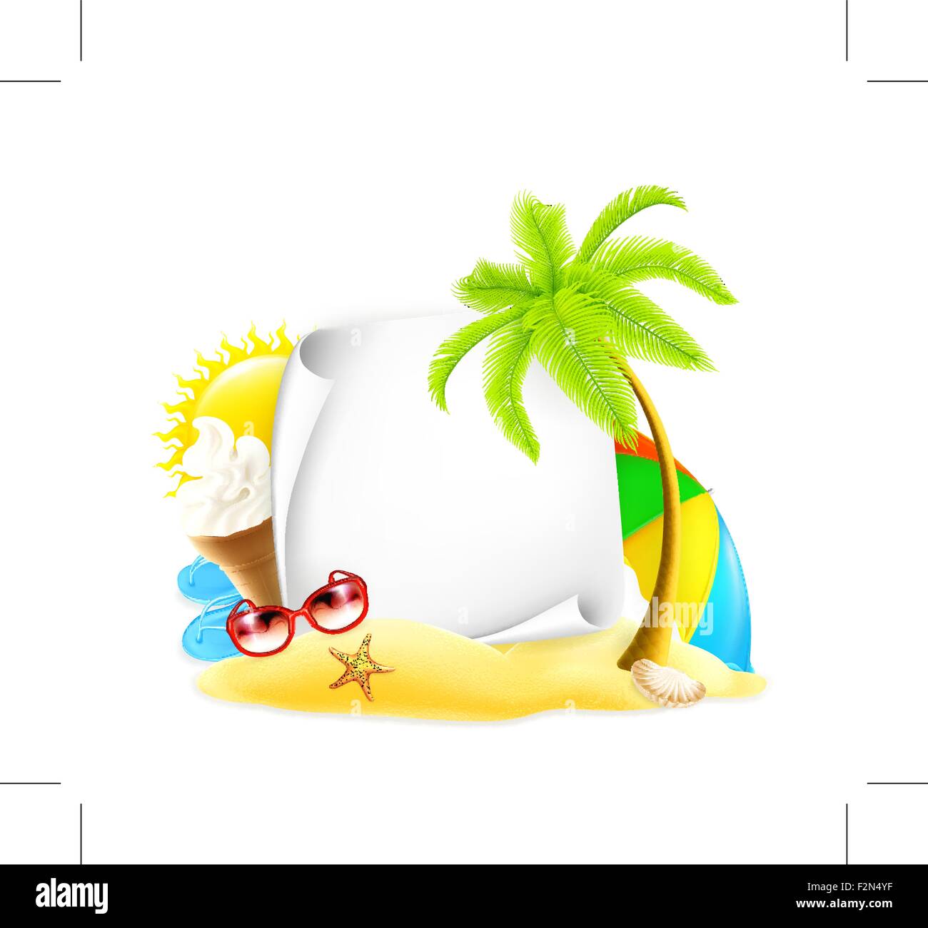 Summer frame, vector Stock Vector Image & Art - Alamy