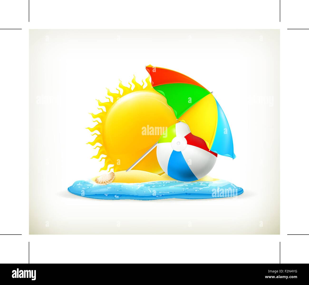 Summer icon, vector Stock Vector Image & Art - Alamy