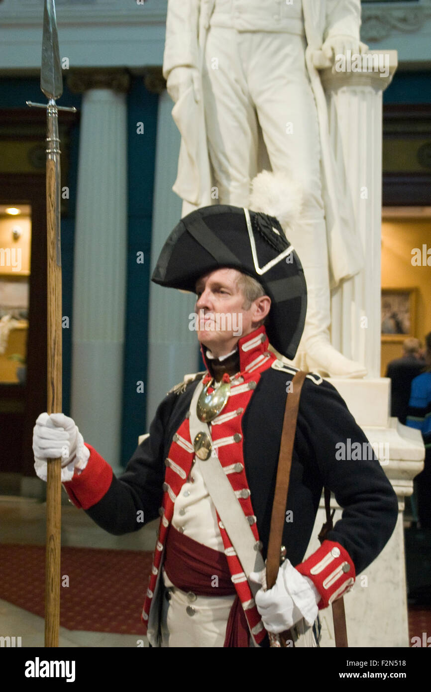 Costumed interpreter in the lobby of the Jefferson Hotel, Richmond ...
