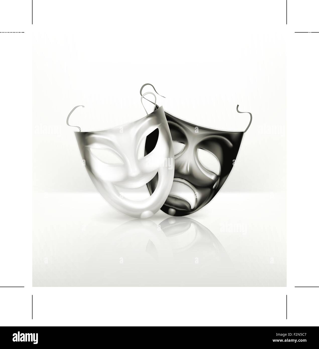 Drama masks Stock Vector Images - Alamy