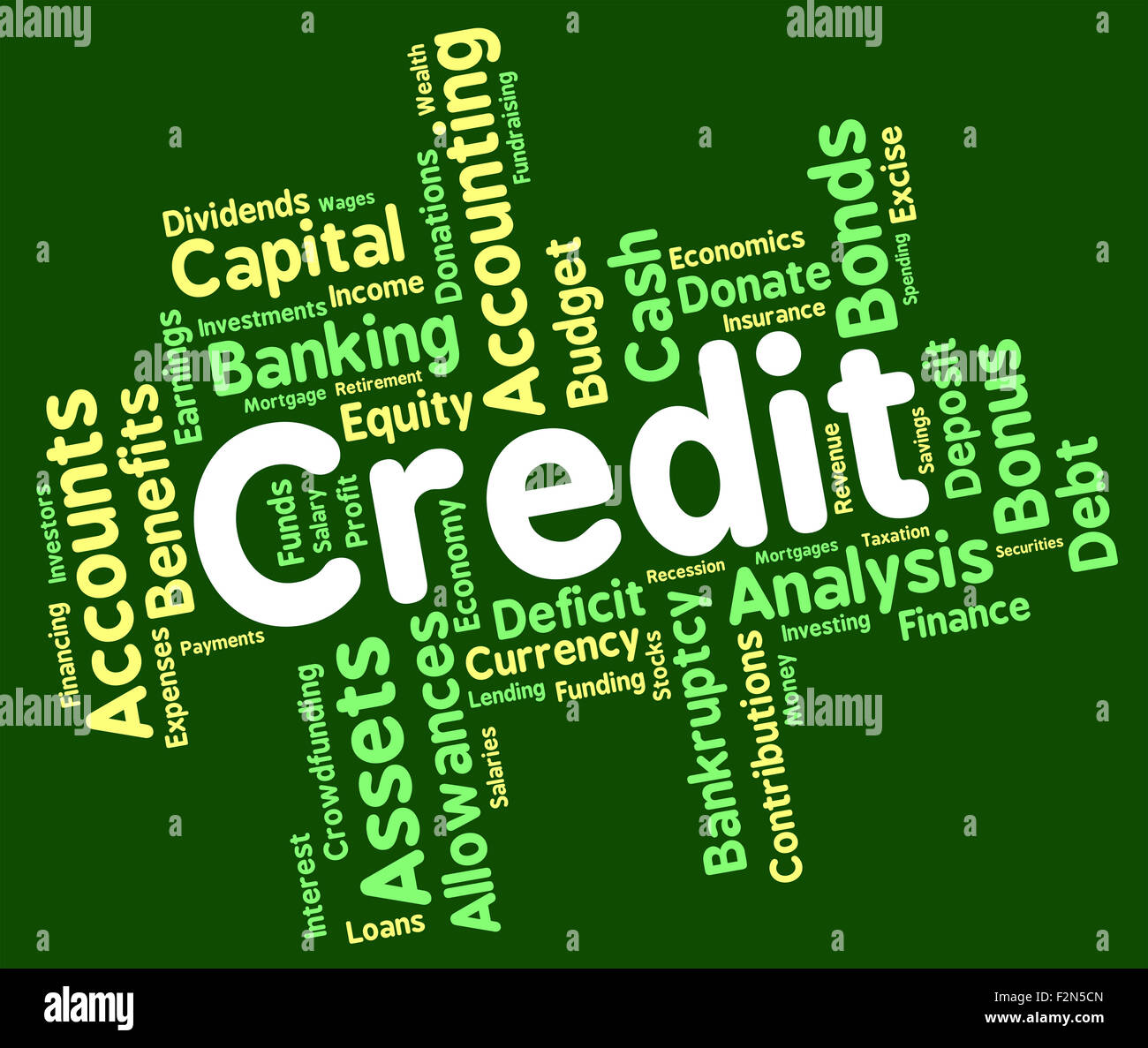 Credit Word Showing Debit Card And Words Stock Photo - Alamy