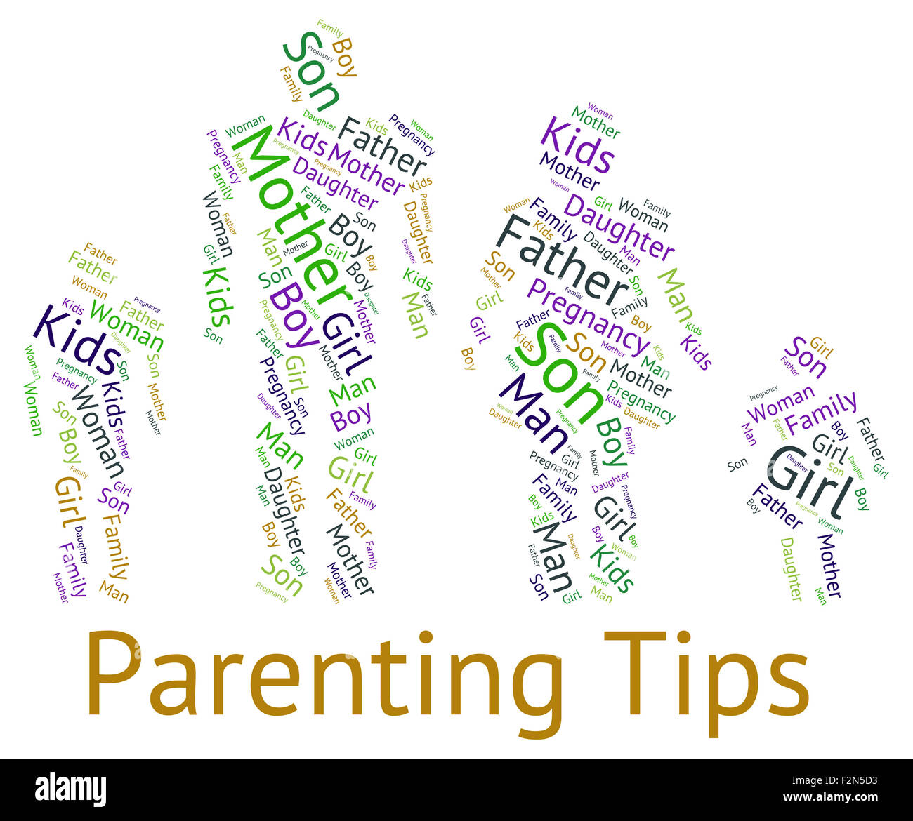 Parenting Tips Indicating Mother And Baby And Mother And Baby Stock ...