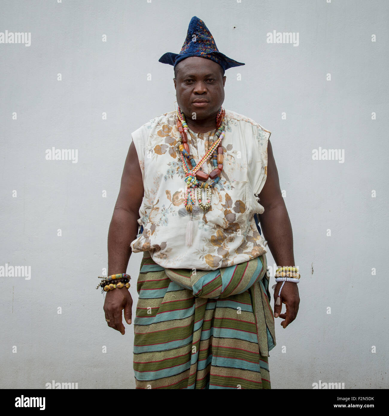 Benin, West Africa, Savalou, prince of savalou portrait Stock Photo - Alamy