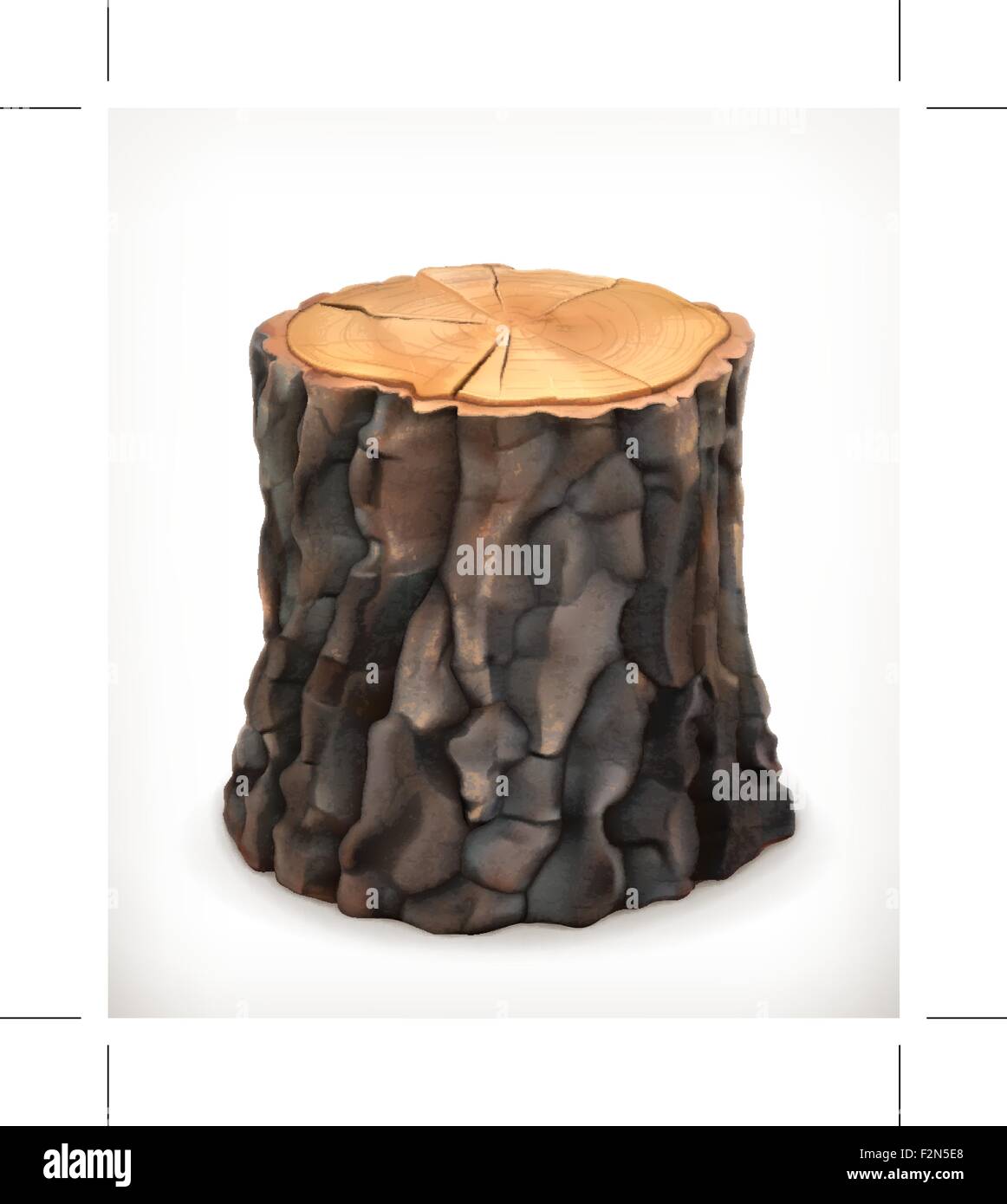 Tree stump Stock Vector Images - Alamy