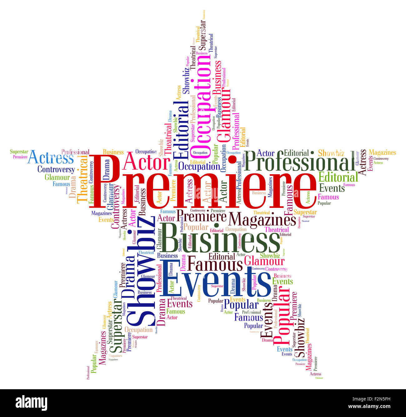 Premiere Star Representing First Nights And Perfomance Stock Photo - Alamy