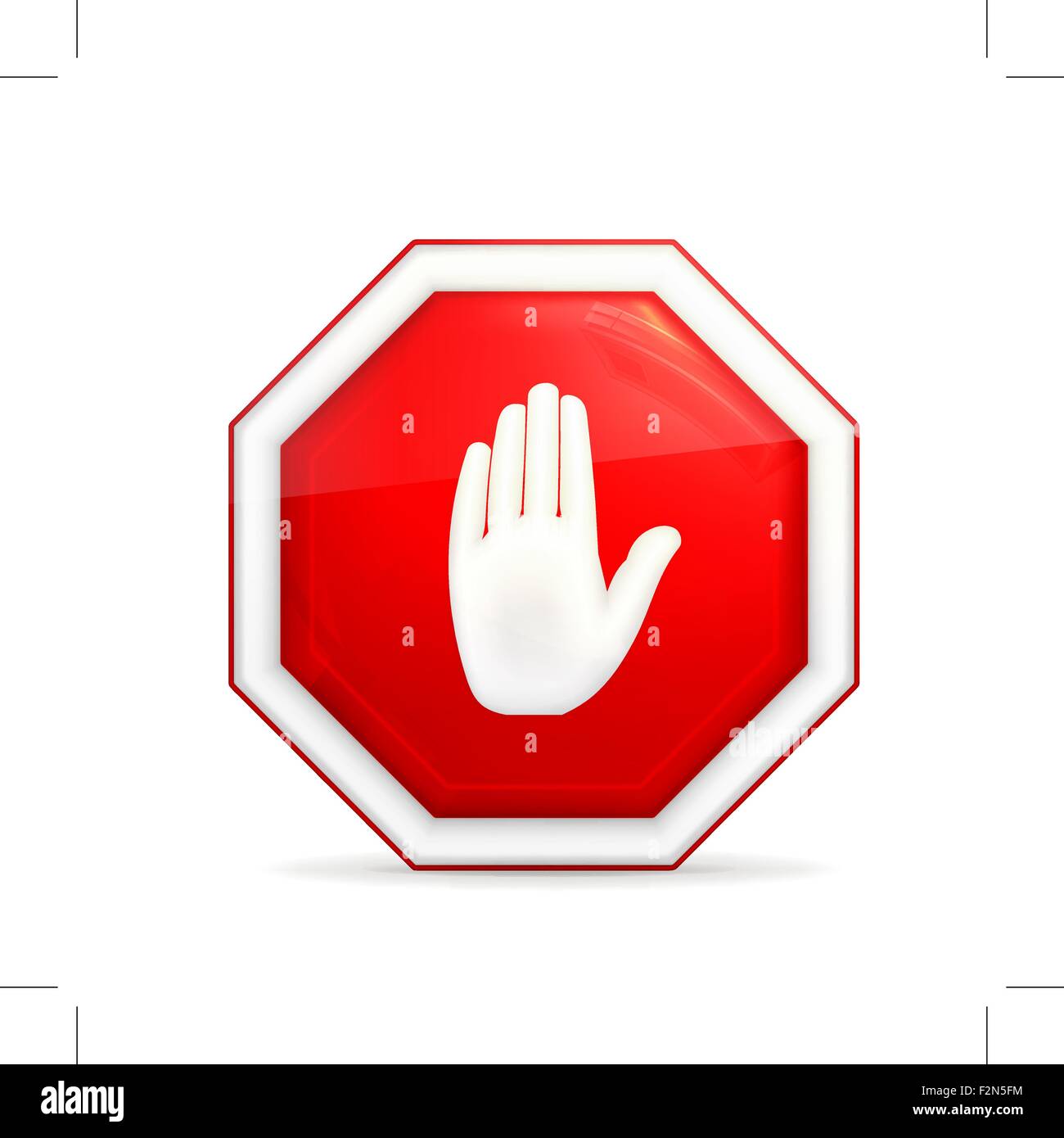 Hand stop sign signal gesture Stock Vector Images - Alamy