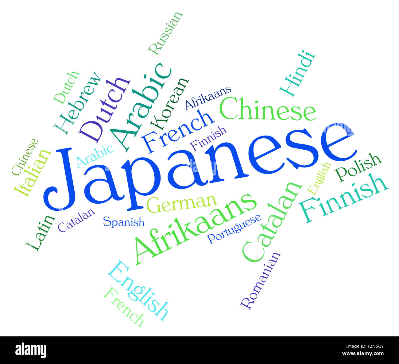 Japanese Language Representing Dialect Word And Vocabulary Stock Photo ...