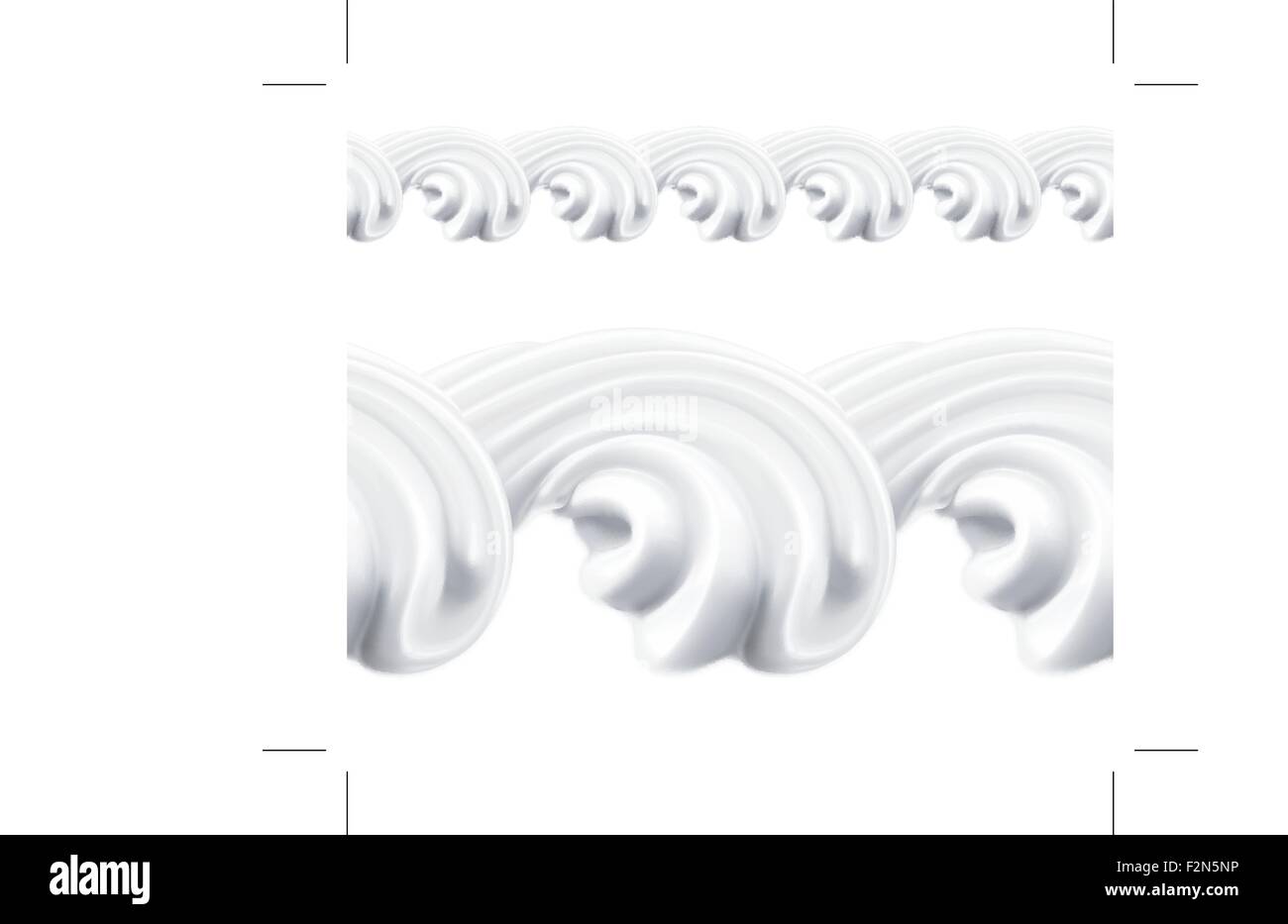 Whipped cream, vector seamless pattern Stock Vector Image & Art - Alamy